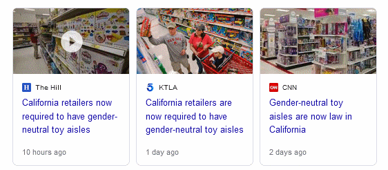 Gender Neutral Toy Aisles (Forced)