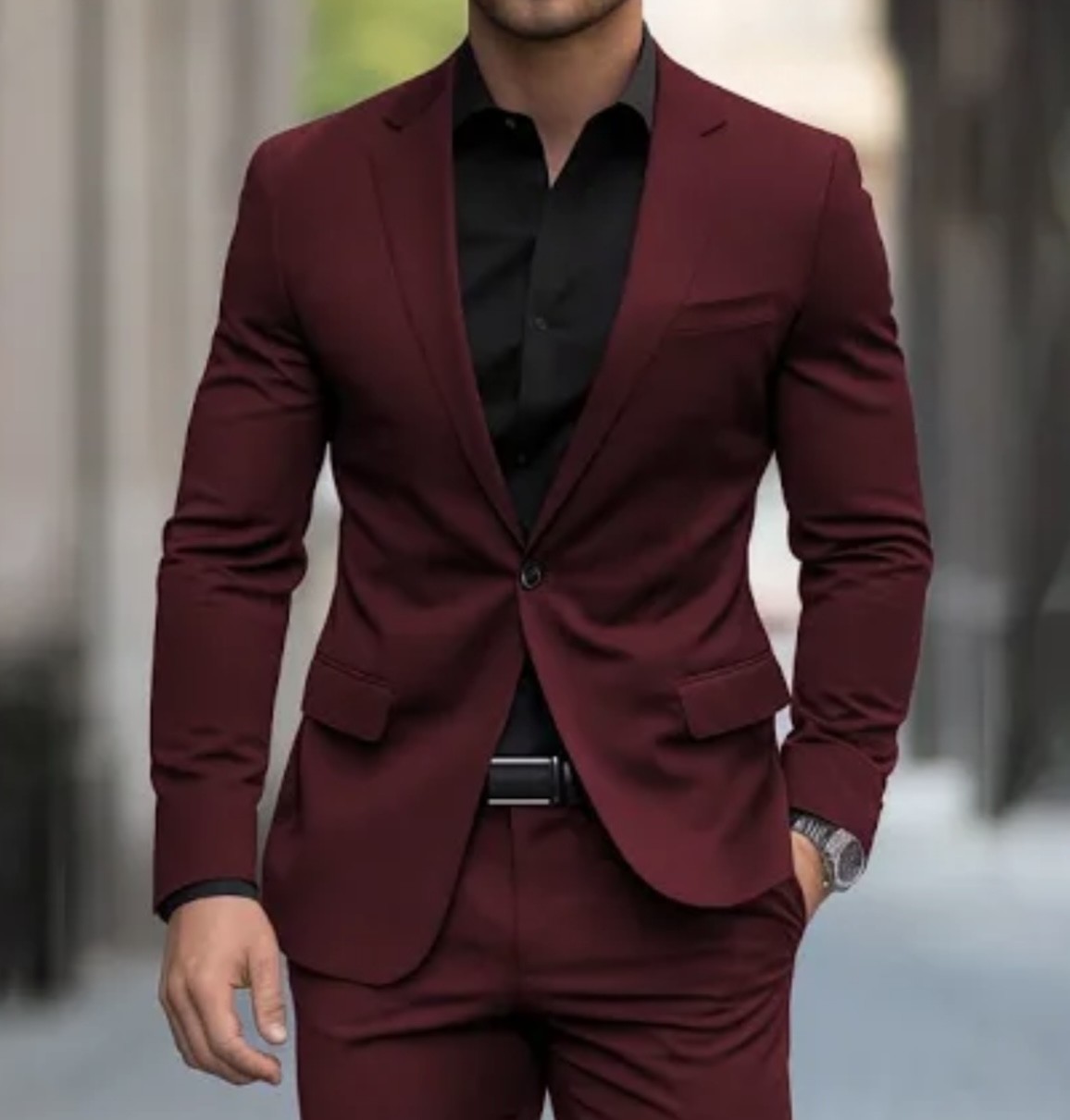 Men's tight fitted suits