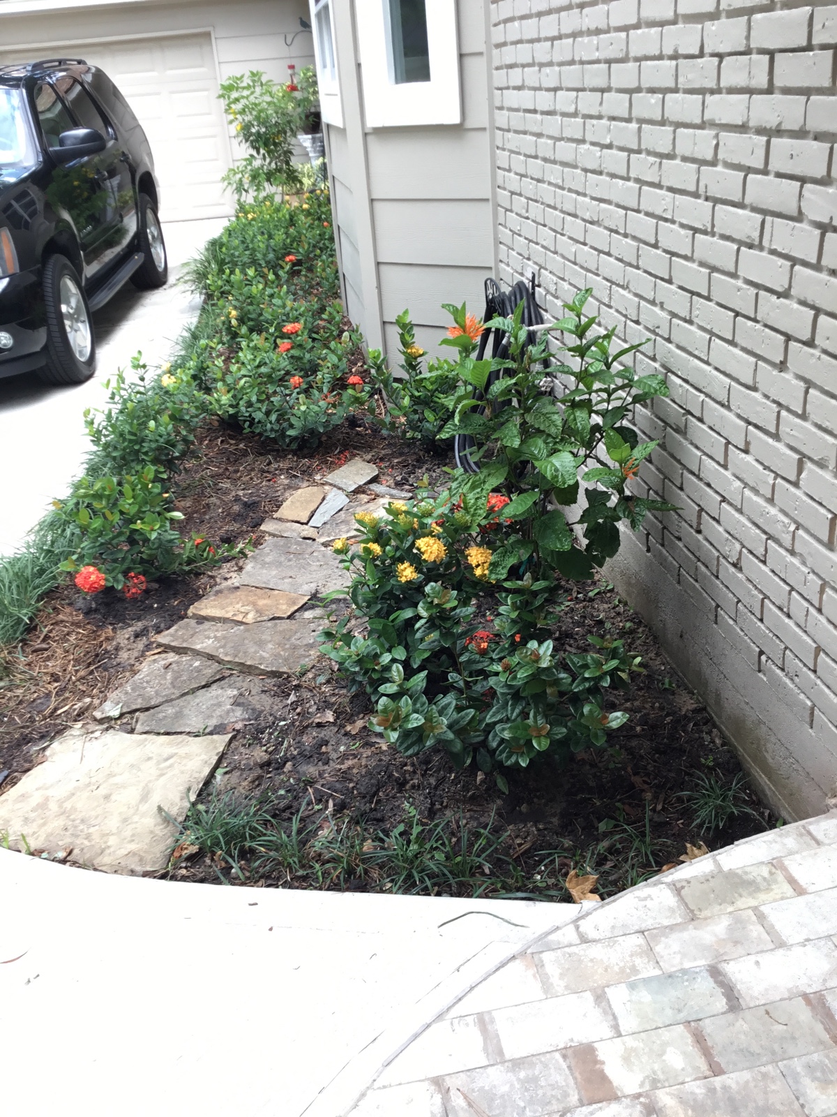 One side of house is all done now