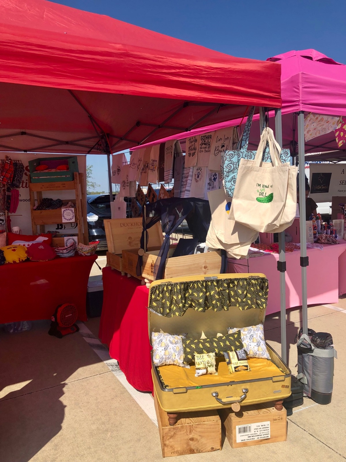 Outdoor market in New Caney at Valley Ranch today from 11-3. The