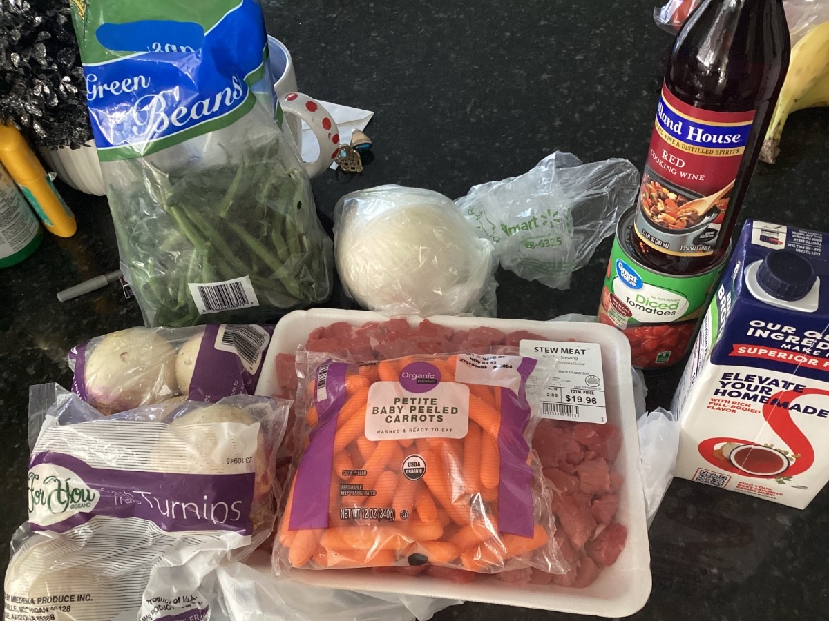 The cost of scratch beef stew for 4/5 people