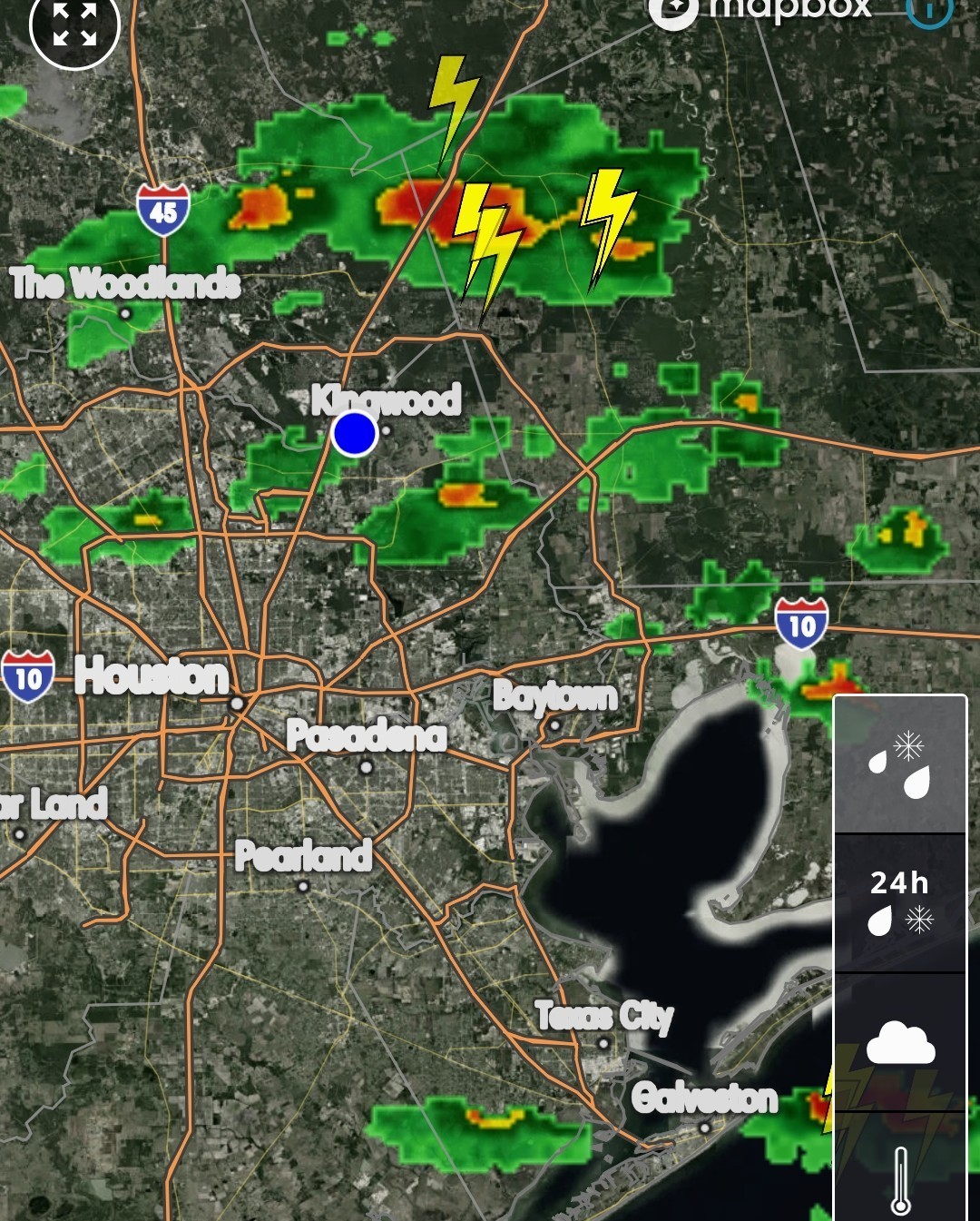Storms - 520am update (training storms over Conroe)