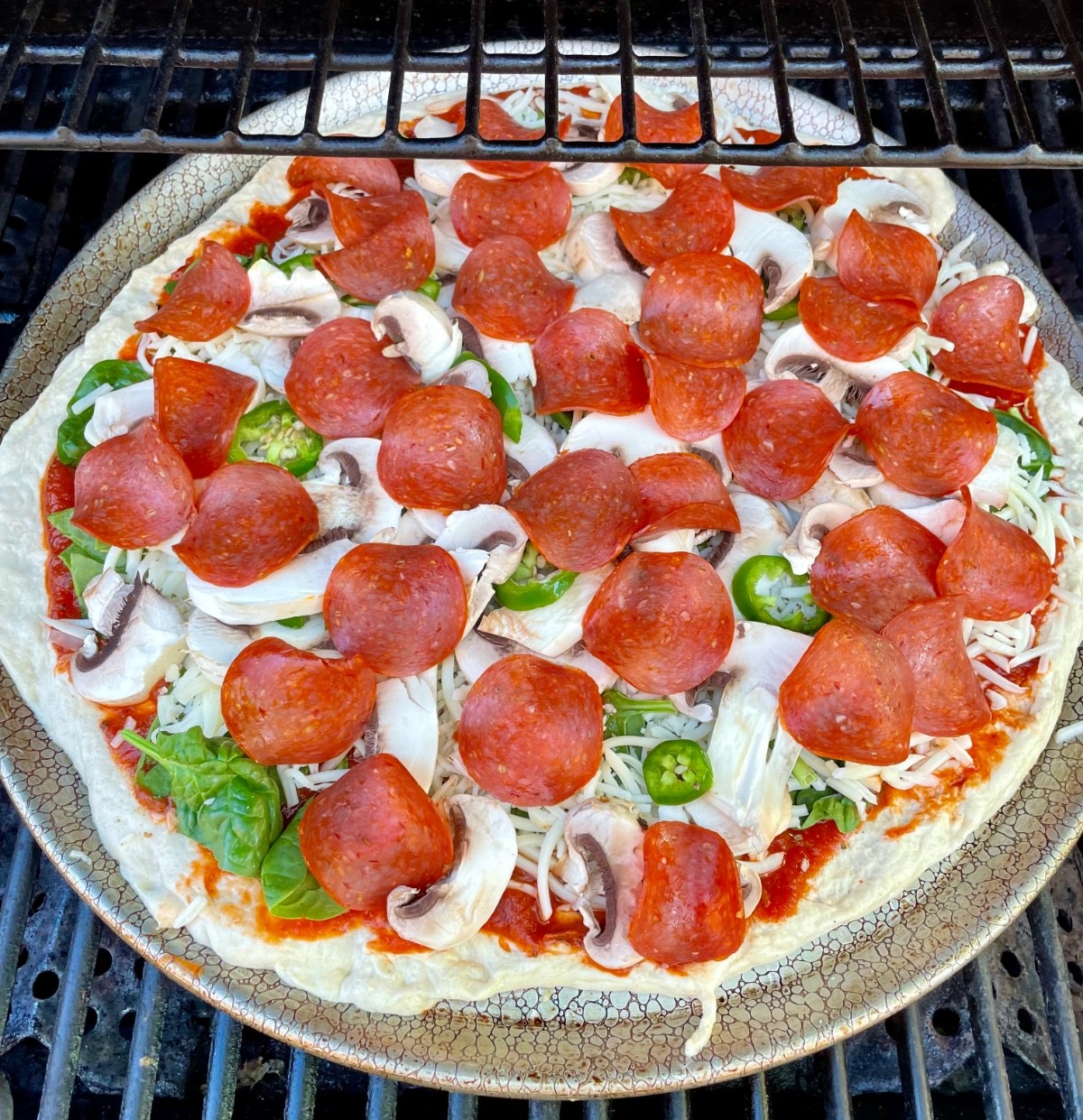 Grilled pizza