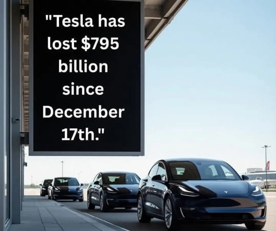 Tesla has lost $795 billion since December 17th