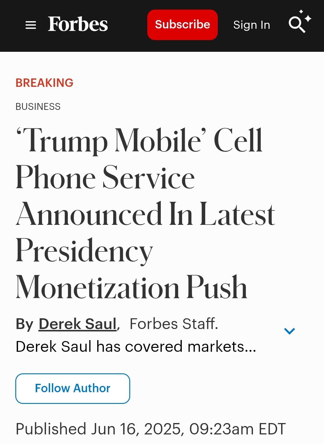 'Trump Mobile' Cell Phone Service Announced In Latest Presidency