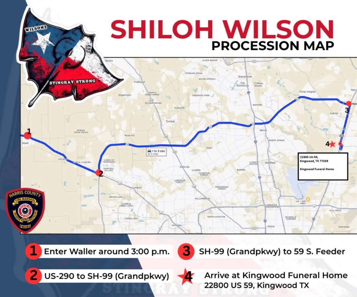 Shiloh Wilson procession home