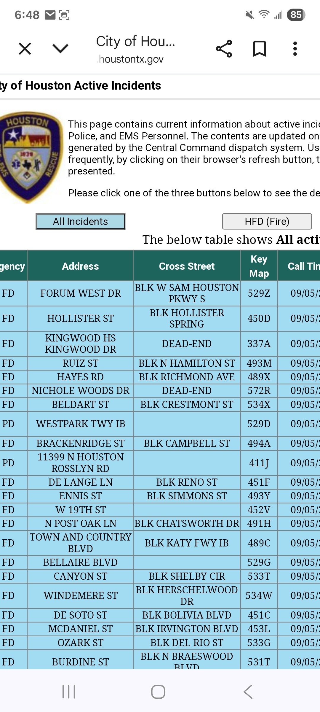 Lots of sirens this morning