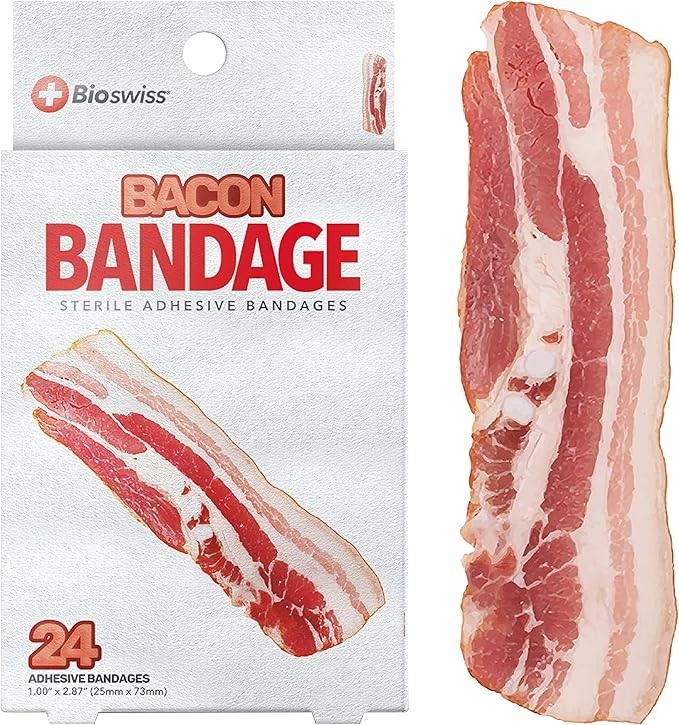 Bacon shaped Bandages, odd "for sale" stuff