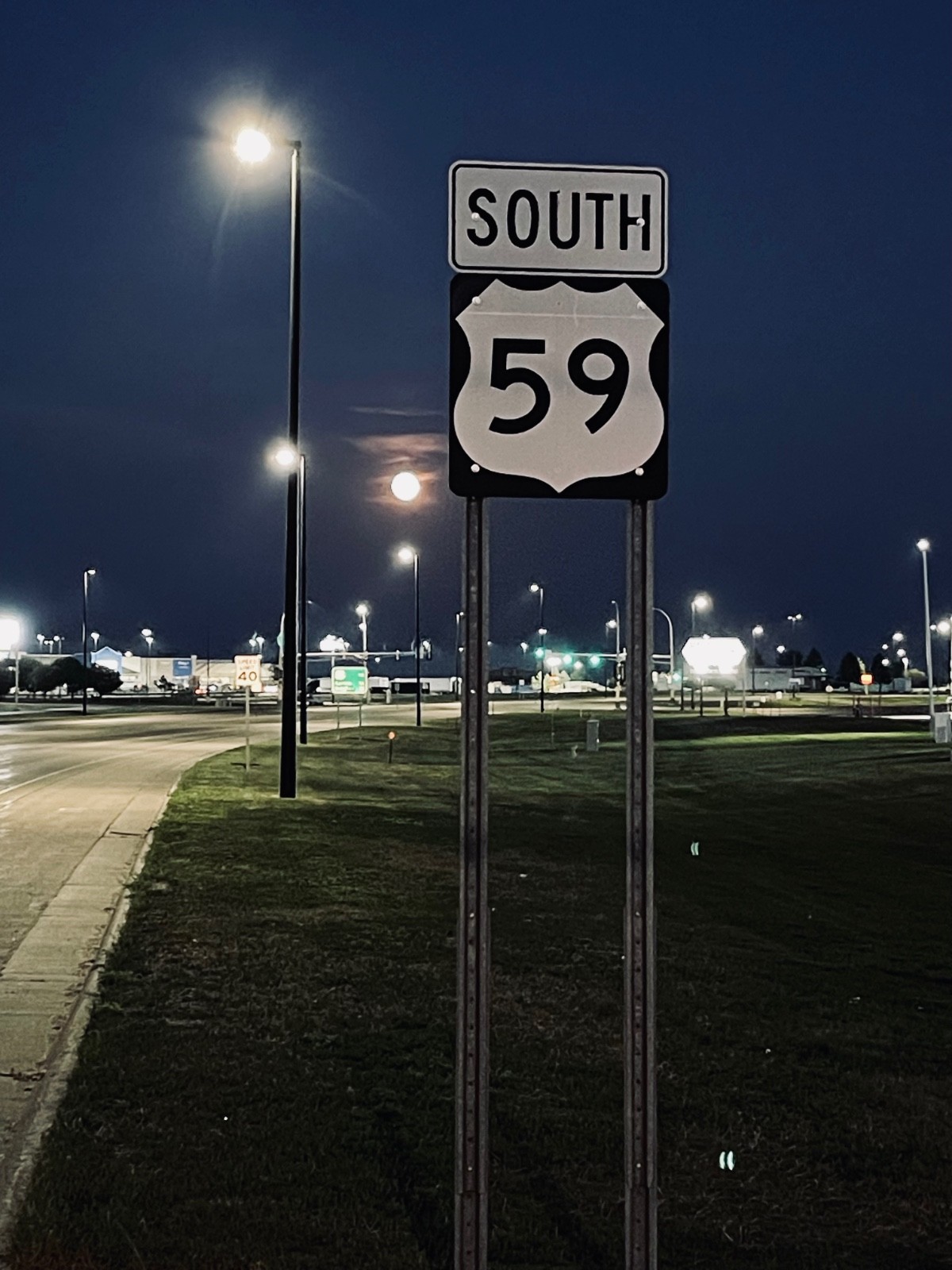 Seeing Highway 59 in Minnesota where Dad grew up