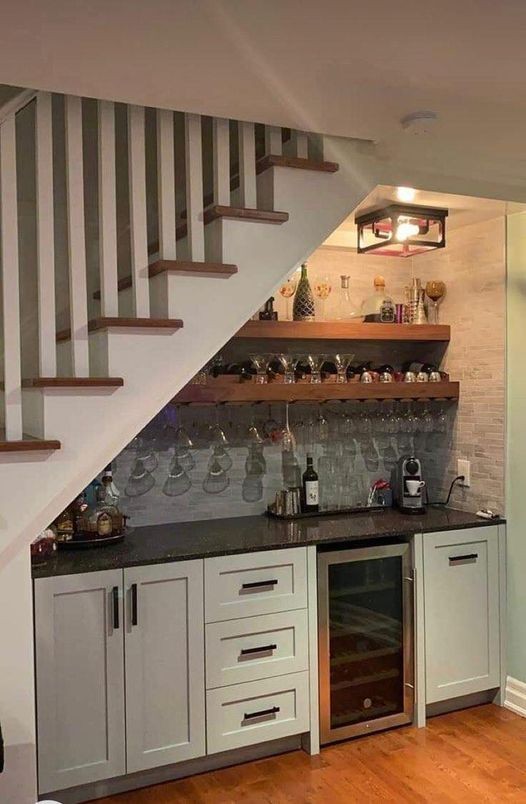 Perfect under stairs bar!