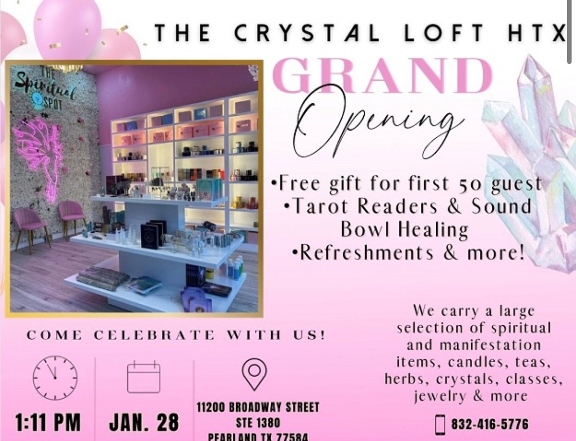 The Crystal Loft Grand Opening Celebration in Pearland on Sunday