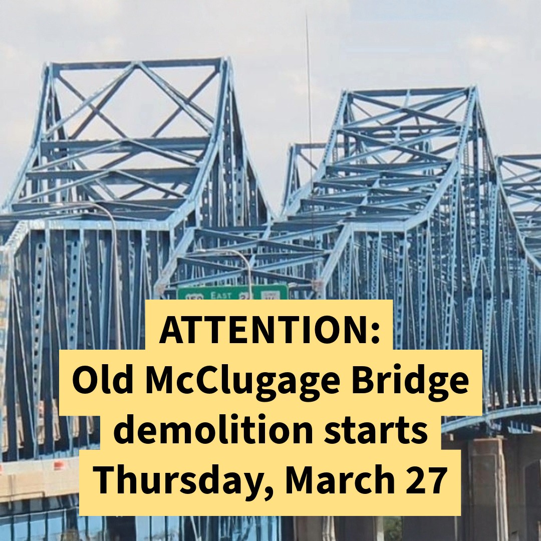 Saying good bye to the old bridge.