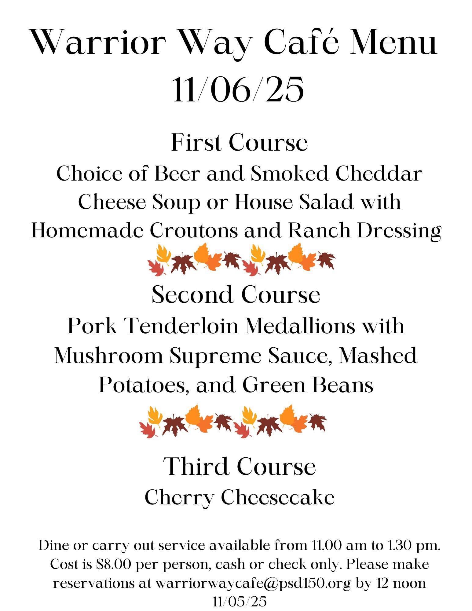 Warrior Way Cafe is happening November 6th! Looking forward to i
